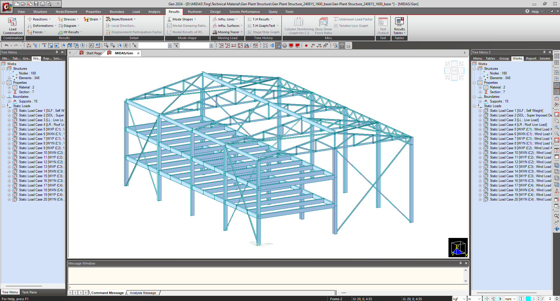 Event | Steel Structure (Warehouse) using MIDAS GEN