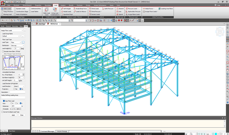 Event | Steel Structure (Warehouse) using MIDAS GEN