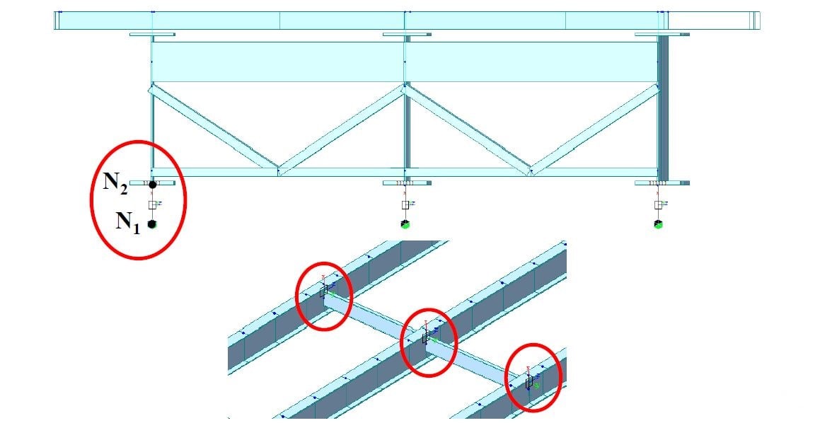 Application of Links in Bridge FE Models