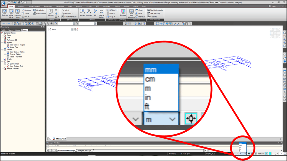 How to Utilize AutoCAD in Geometry Modeling in midas Civil