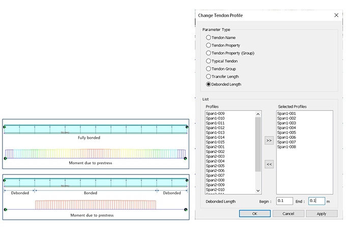 Design with Prestress Tendon Profile in midas Civil