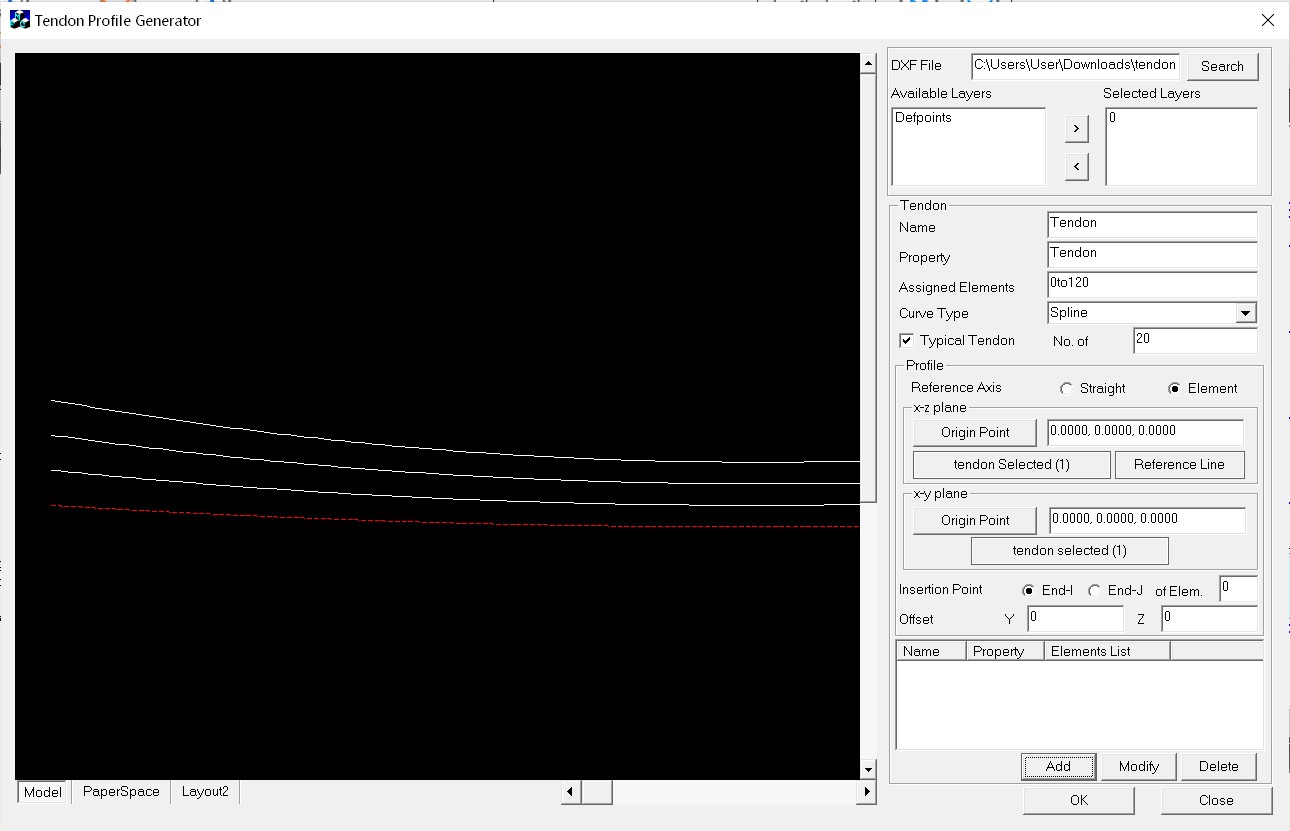 Design with Prestress Tendon Profile in midas Civil