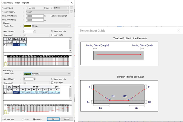 Design with Prestress Tendon Profile in midas Civil