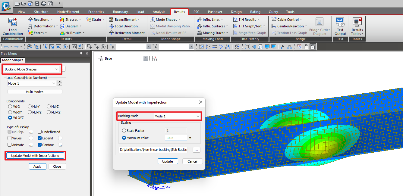 Linear and non-linear Buckling Analysis