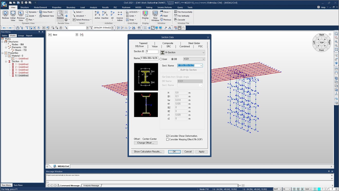 Can Revit model files be imported and interpreted in MIDAS Civil?