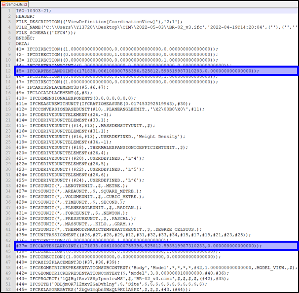 Coordinate Compatibility between AEC Collection and IFC Files