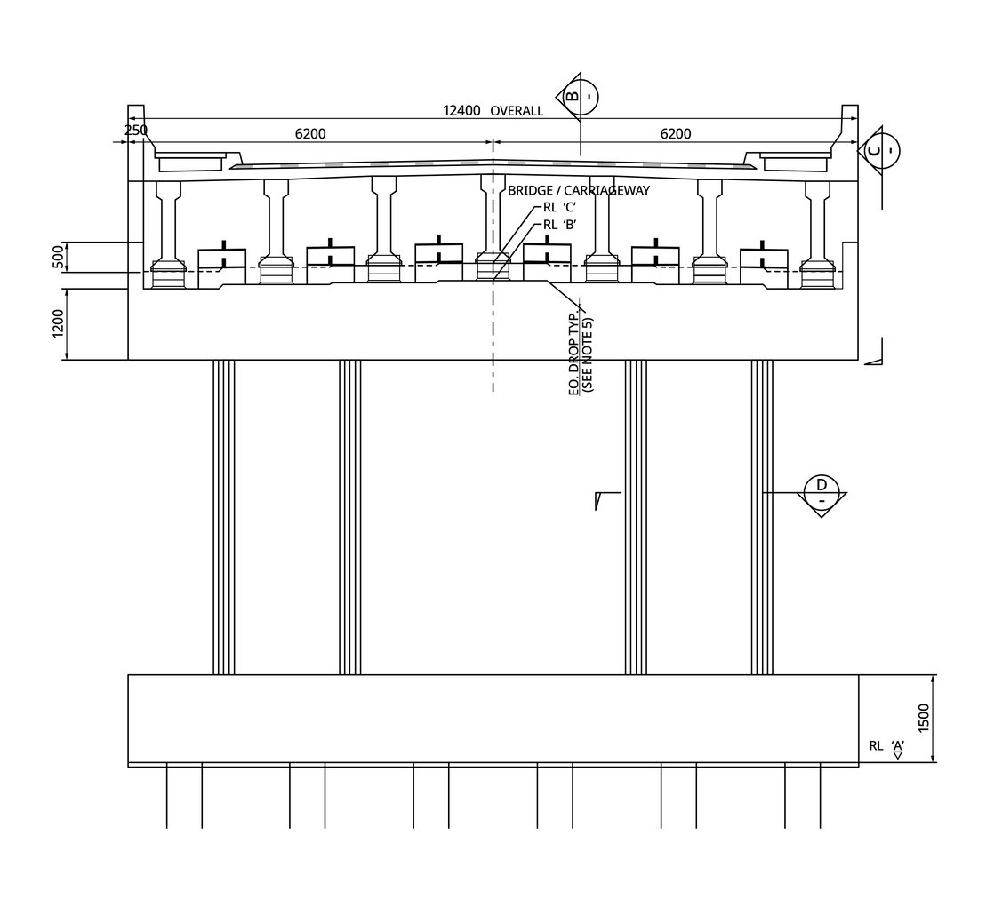 Design of Girder Span Bridge with PSC Sections