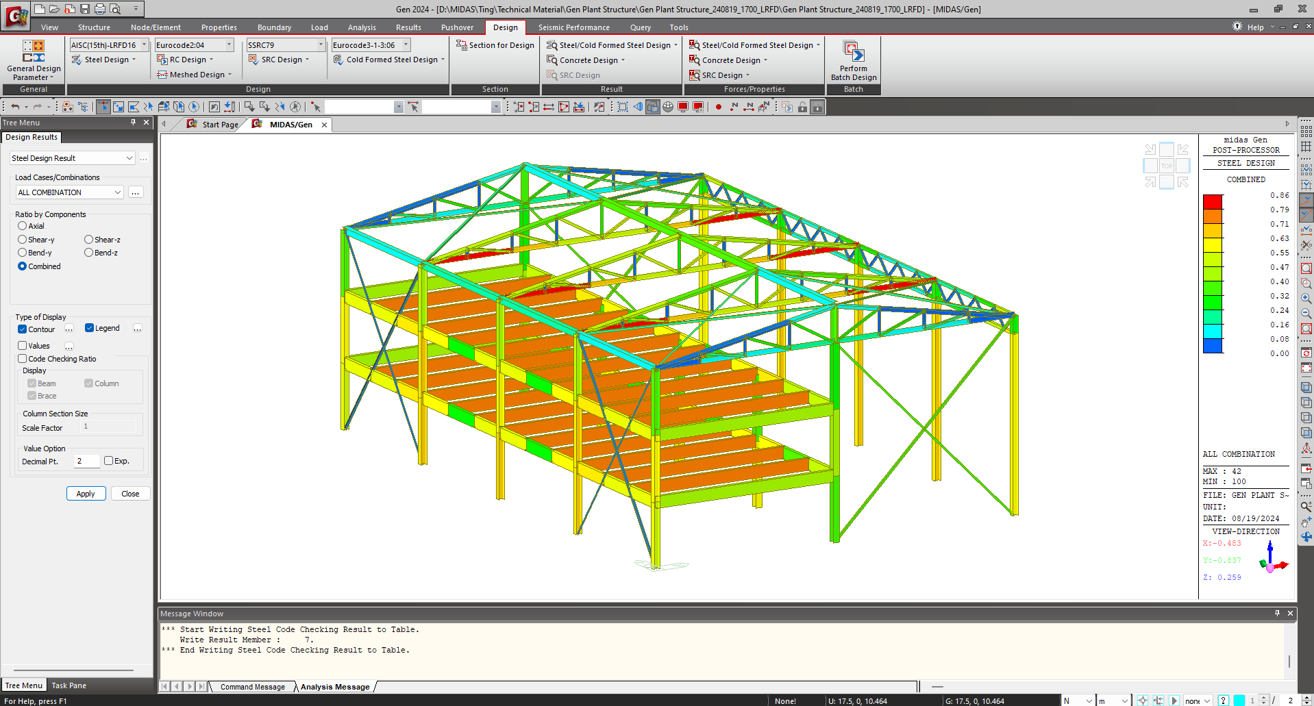 Event | Steel Structure (Warehouse) using MIDAS GEN